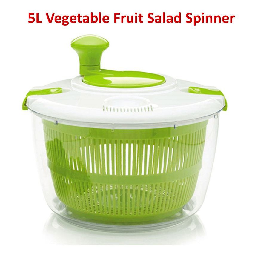 5L Vegetable Spinner Fruit Spinner Salad Spinner 蔬菜水果沙拉脱水器 | Shopee ...