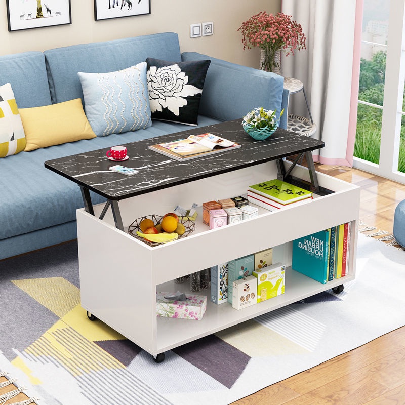 🔥 Ready Stock 🔥 Foldable Lifting Coffee Table Multifunctional Movable ...