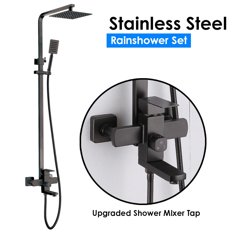 Rainshower With Shower Mixer Set | Stainless Steel Rainshower Shower ...