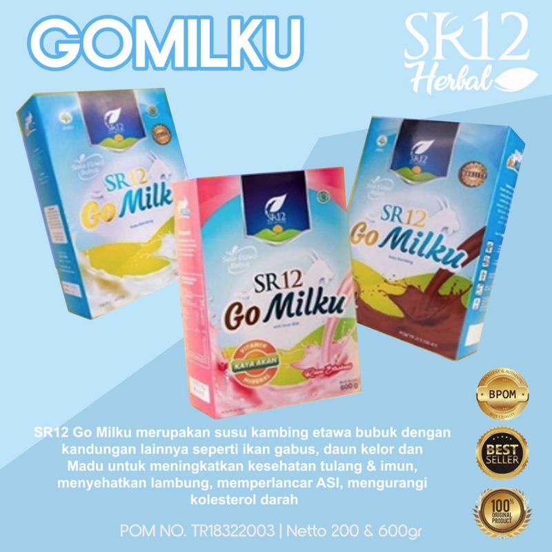 Sr12 GOMILKU 200g/GO MILKU SR12 ETAWA Goat Milk PLUS HERBAL/Pure ETAWA ...