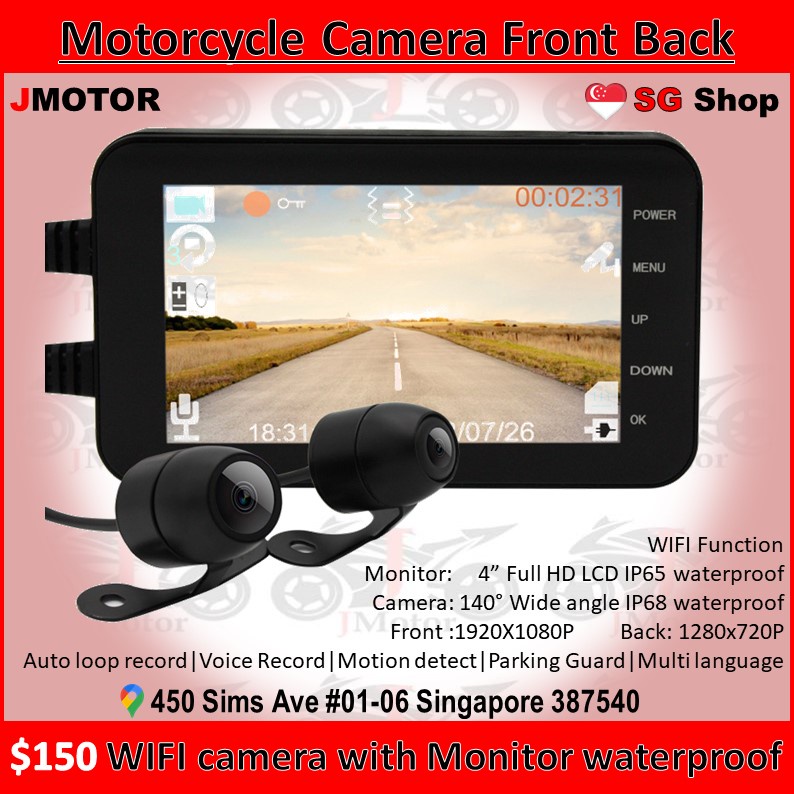 Motorcycle camera video recorder DVR | Shopee Singapore