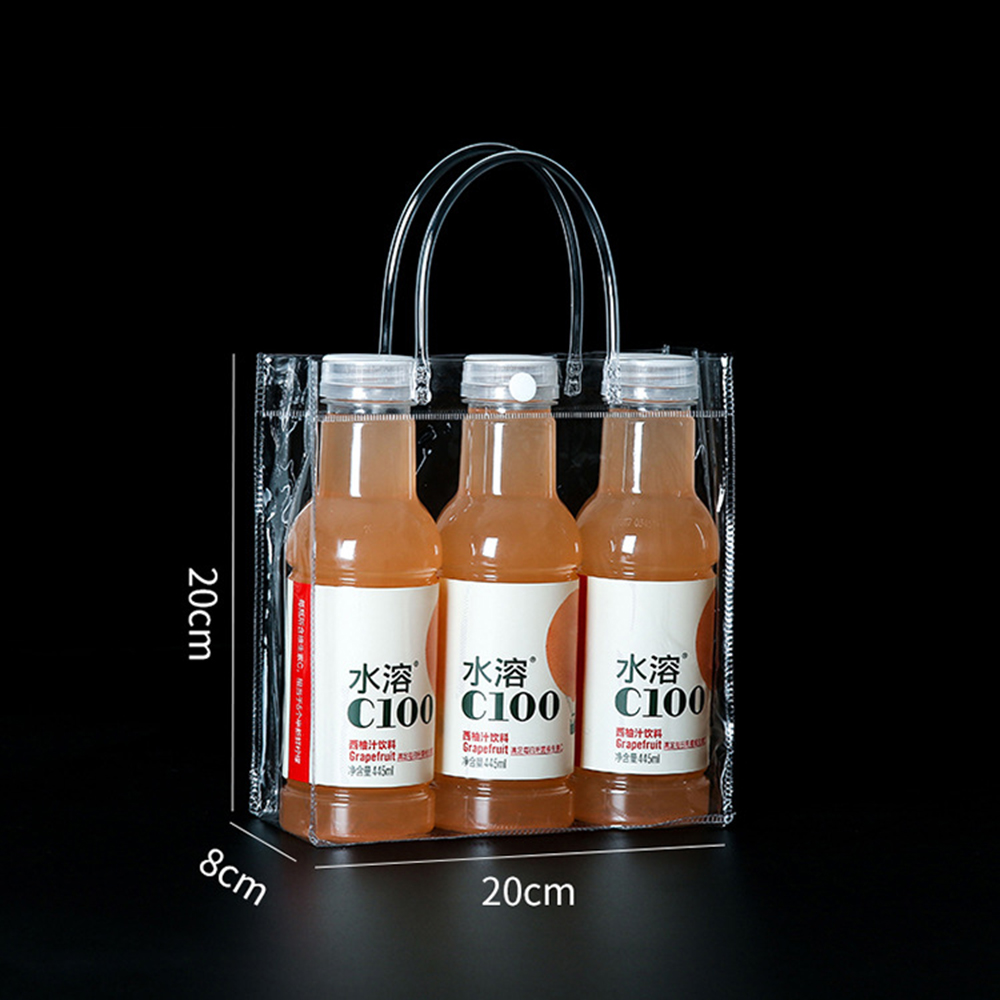 1PC PVC Clear Bag/ Tote bags/ Transparent PVC bag with handle/ gift bag ...