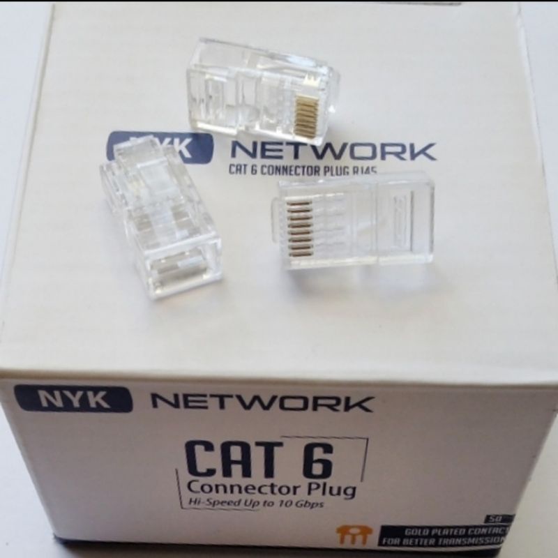 Connector RG45 Plug In Data Cable Connector 8 Pin RJ45 Cat 6 | Shopee ...