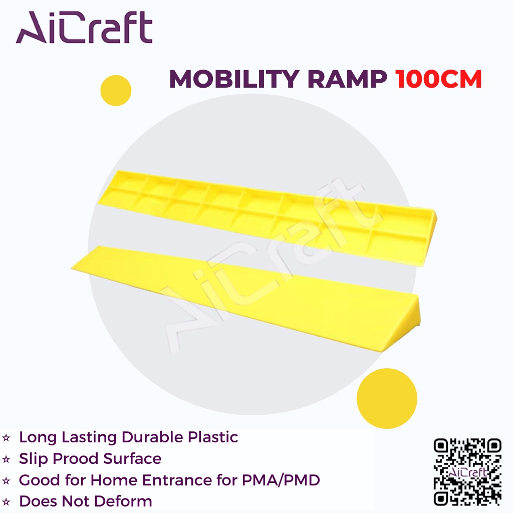 [SG STOCK] Mobility Ramp Width 100cm Height 1.5 3 5 7 9 11 cm Barrier ...