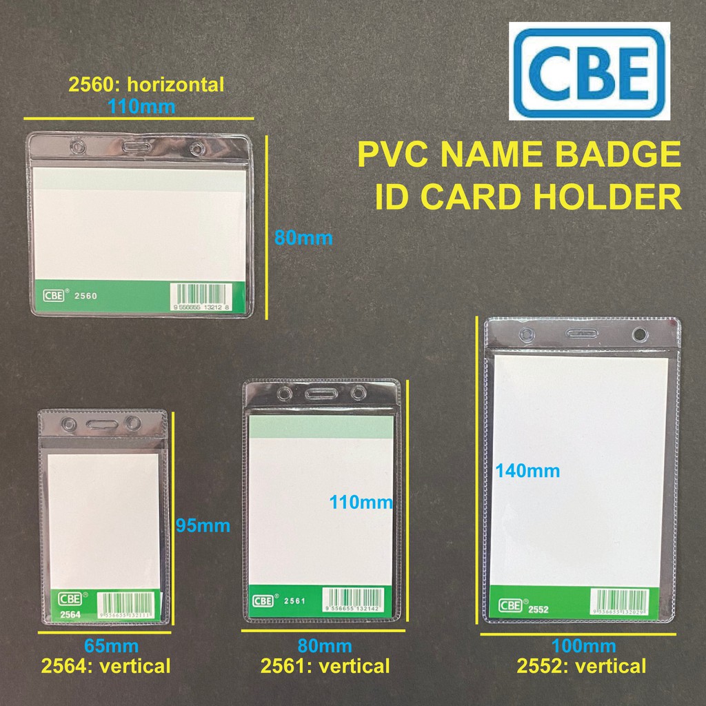 PVC ID CARD HOLDER / NAME BADGE HOLDER CLEAR / Holder ID Card | Shopee ...