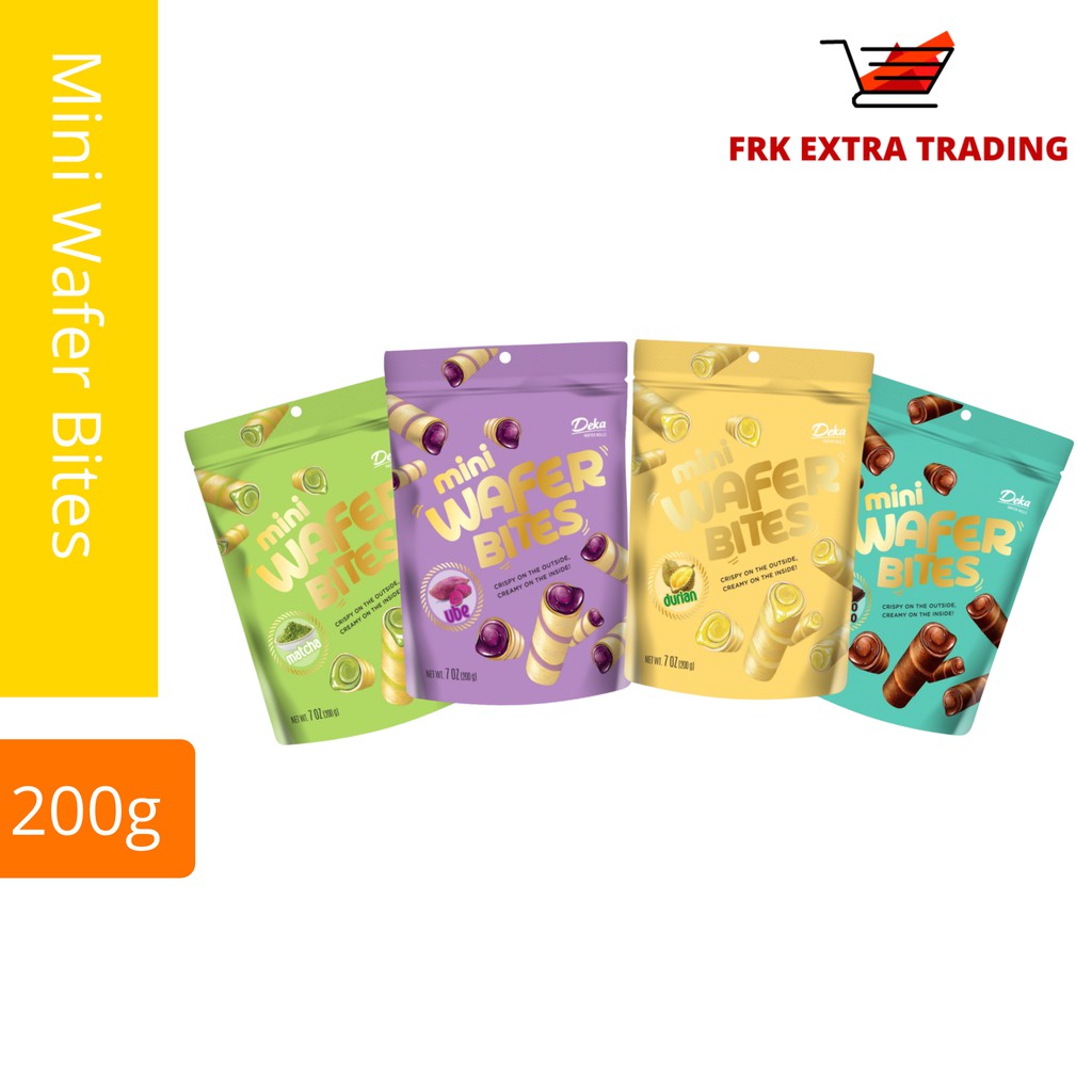 Deka Mini Wafer Bites 200g (Ube/Durian/Choco Choco/Matcha) | Shopee ...