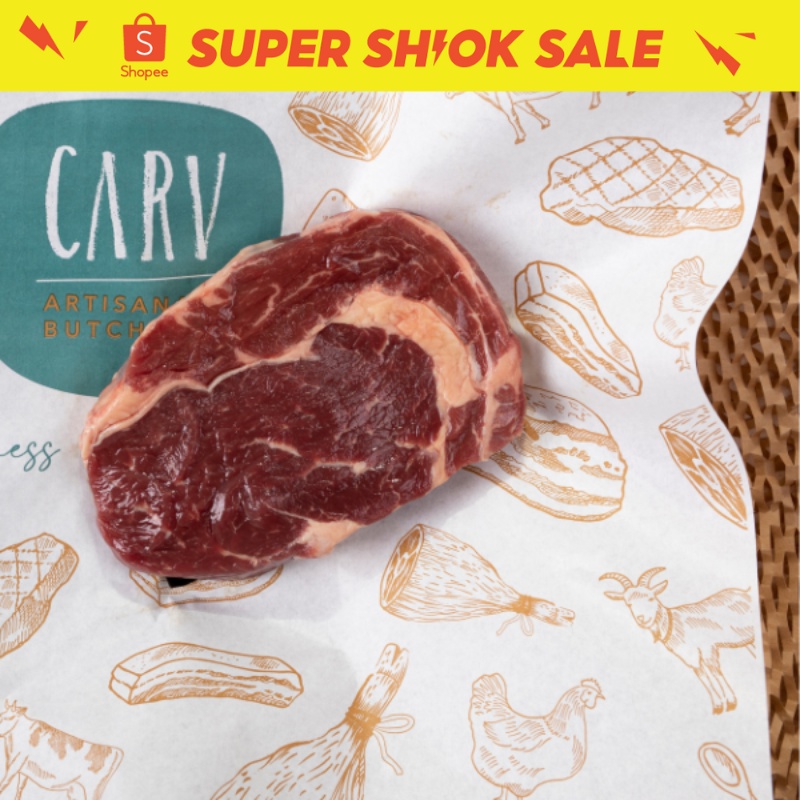 Carv Butchery New Zealand Grass Fed Beef Ribeye 240gm - 360gm | Shopee ...