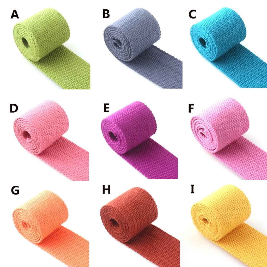 Colorful Cotton Webbing For Bag Strap 1.5 Inch Pure Color Purse Strap ...