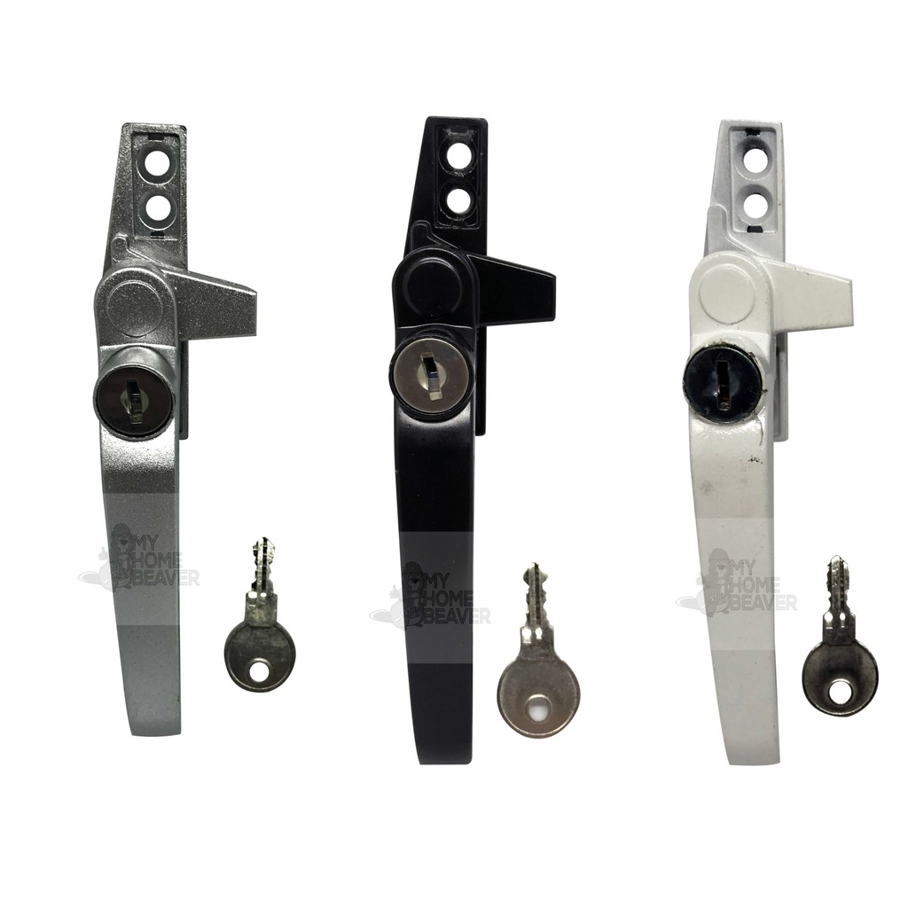 Casement Window Lever Handle with Keylock Hole to Hole: 5.7 cm | Model ...