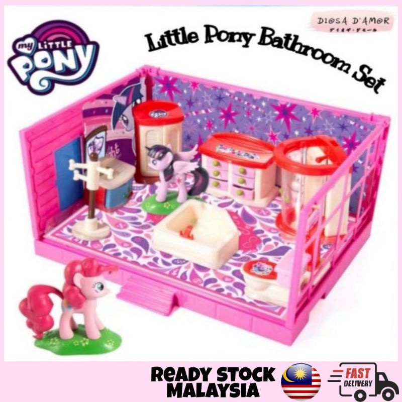 TWILIGHT SPARKLE BATH ROOM SET WITH PINKIE PIE PERMAINAN LITTLE PONY ...