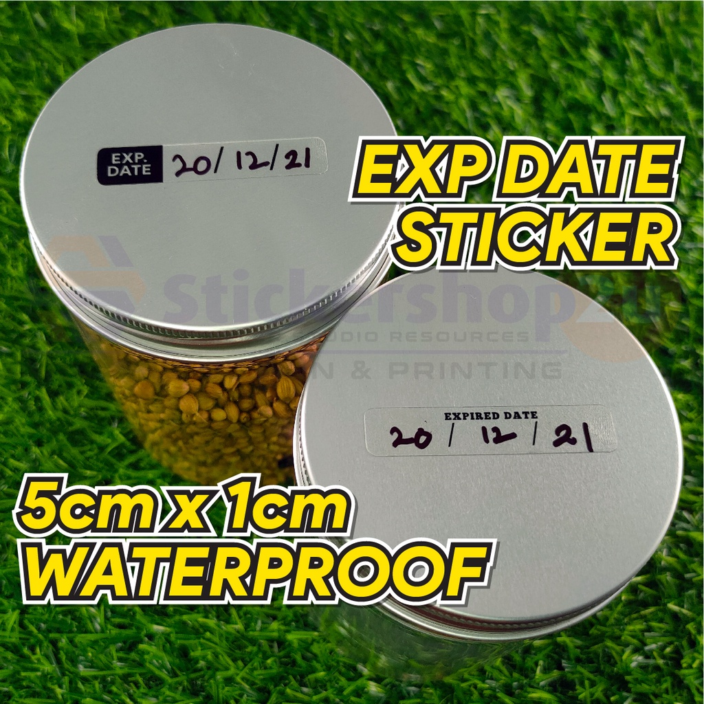 Expiry Date Sticker (5cm x 1cm) Waterproof Transaprent Sticker 86pcs ...