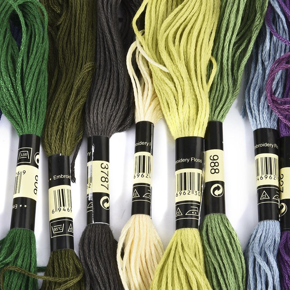 50pcs DMC Cross Stitch Cotton Embroidery Thread DIY Sewing Skeins Craft ...
