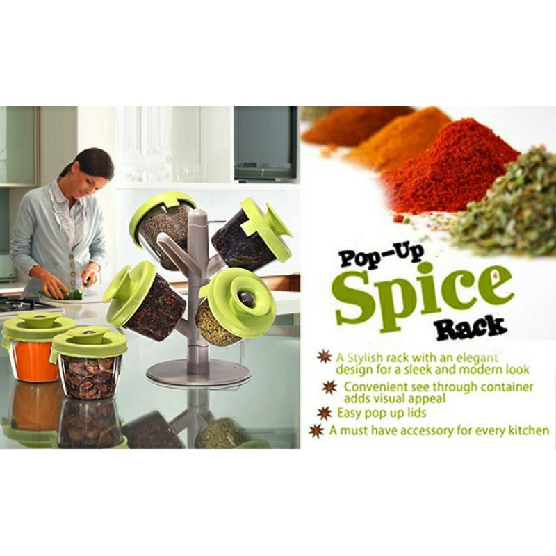 MALAYSIA READY STOCK !! POP UP SPICE RACK SPICE CONTAINER WITH SPICE ...