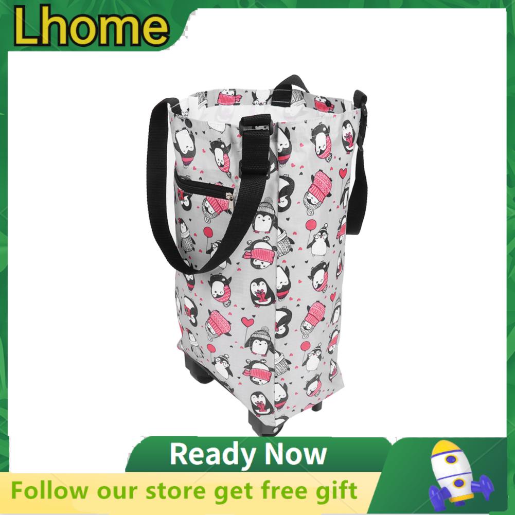 Lhome Household Elderly Shopping Grocery Foldable Cart Trolley Bags for ...