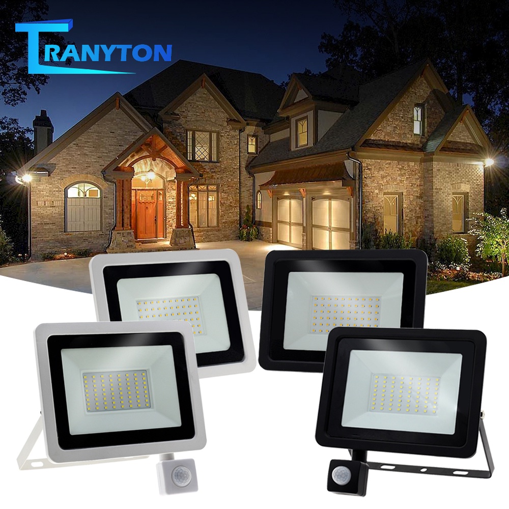 PIR Motion Sensor LED Floodlight 220V 10W 30W 50W 100W Waterproof ...