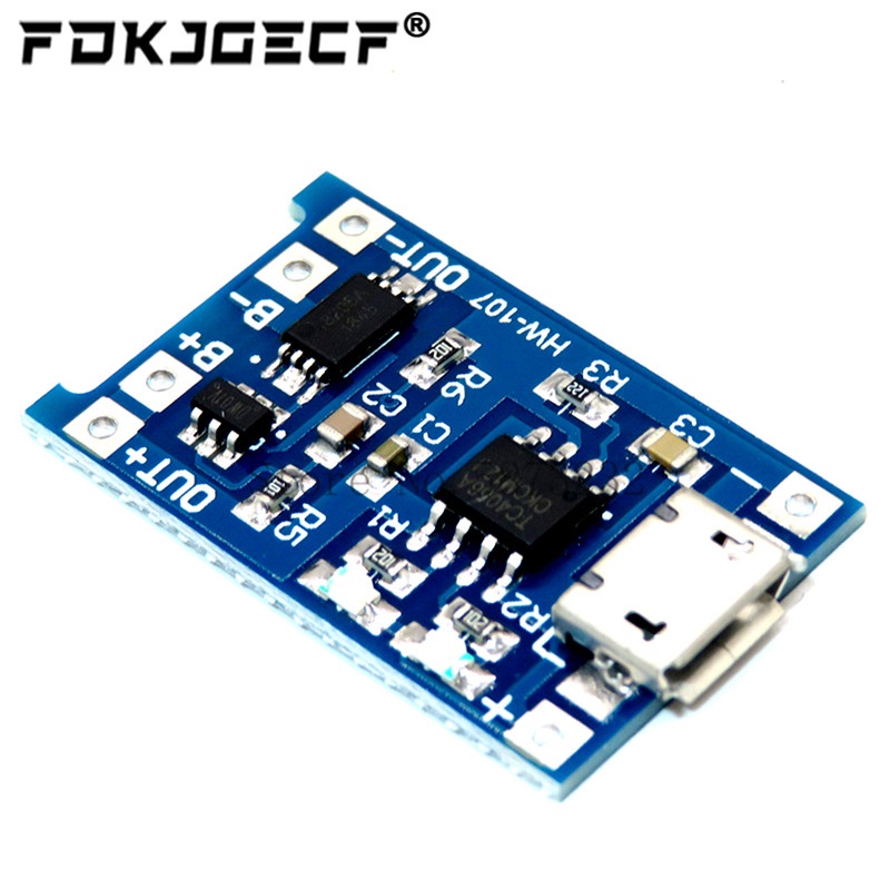 5 pcs Micro USB 5V 1A 18650 TP4056 Lithium Battery Charger Module ...