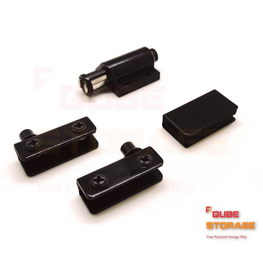 Black Single Hi-Fi Cabinet Glass Magnet Door Catch Latch Pivot Hinge ...