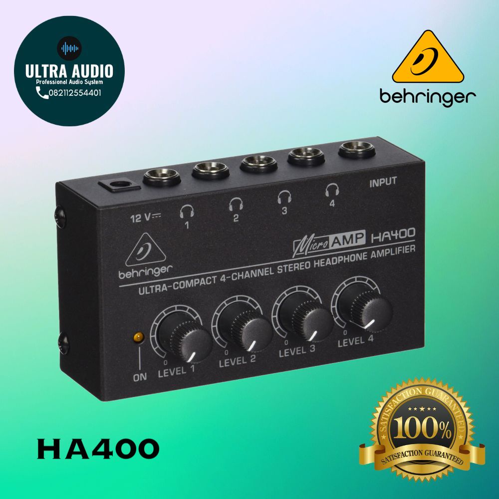 Behringer HA400/HA400/HA-400 Headphone Amplifier MicroAmp ORIGINAL ...