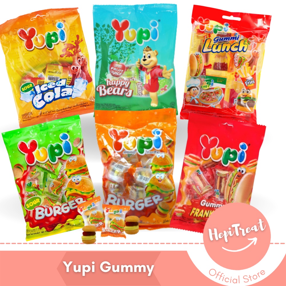 Yupi Burger Gummy / Lunch Set / Frankfurter / Happy Bear / Pizza / Cola ...