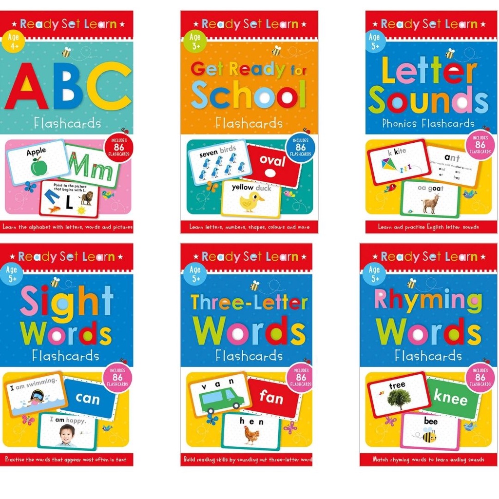 Ready Set Learn Flashcard : Get Ready For School/ABC/Letter Sounds ...