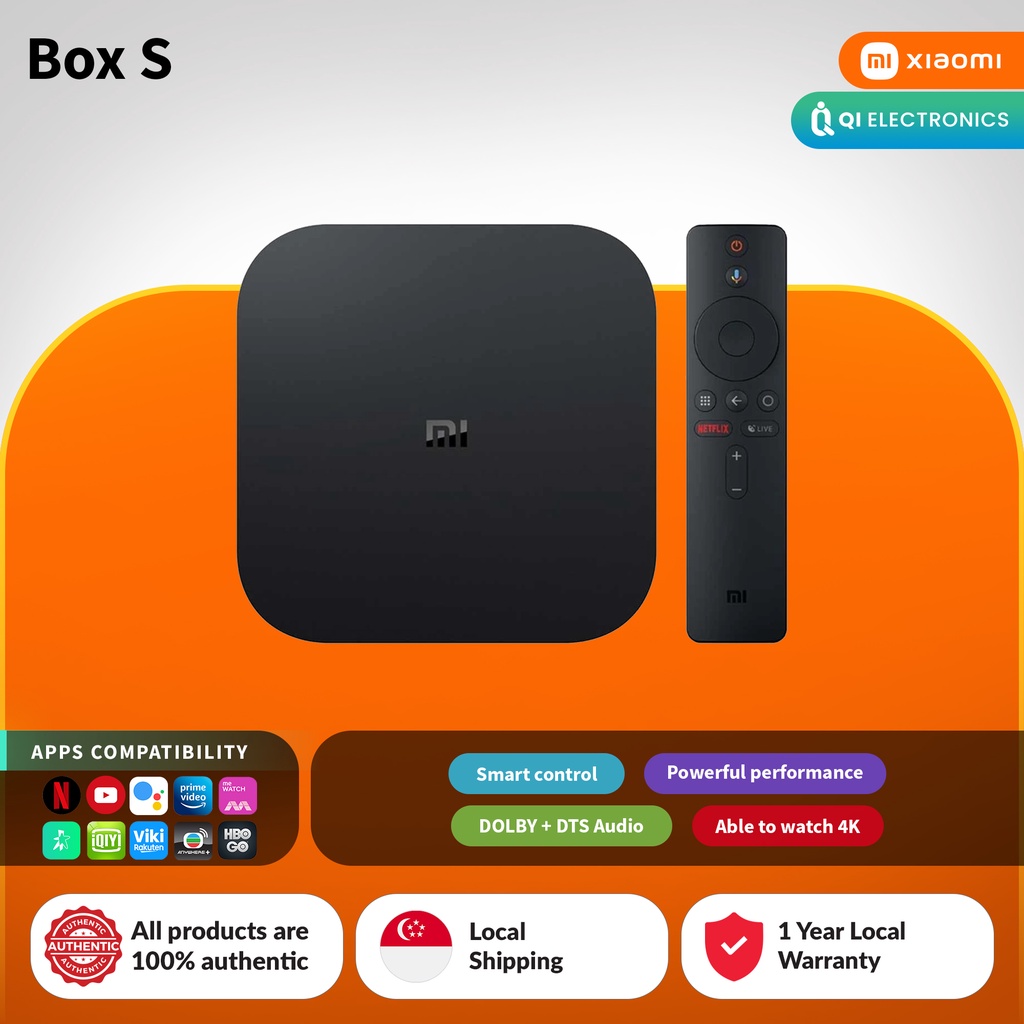 Xiaomi Mi Box S 2nd Gen 2GB RAM 8GB ROM Chromecast Built in 4K