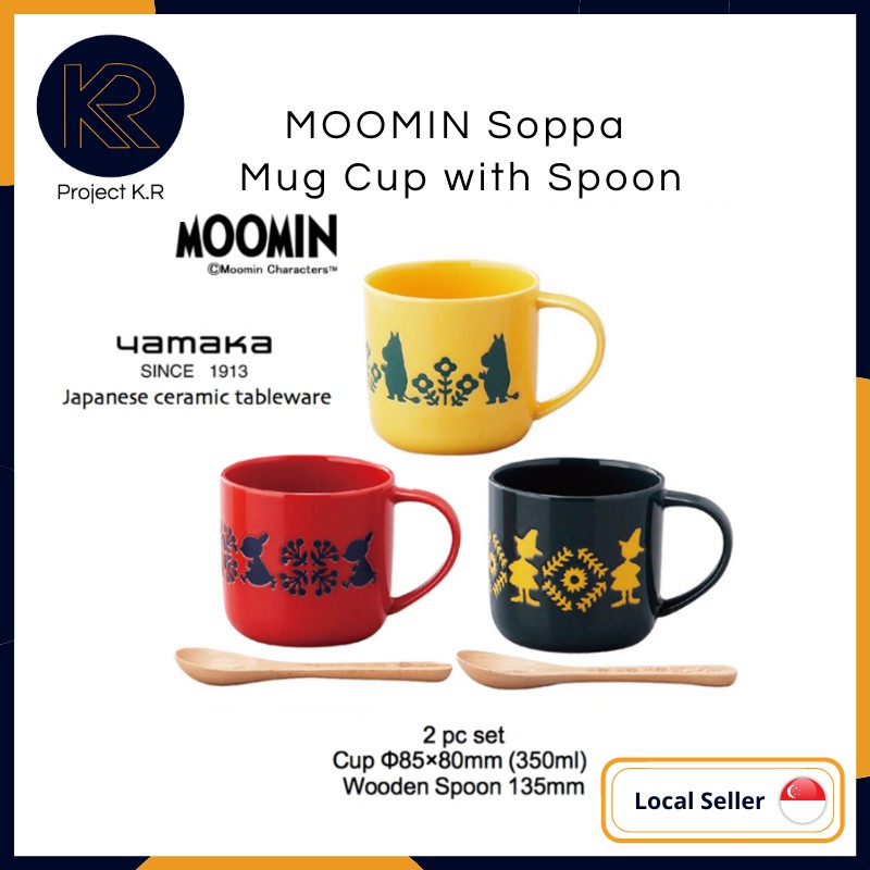 MOOMIN Soppa Mug Cup with Spoon Moomin 350ml Yamaka from Japan | Shopee ...