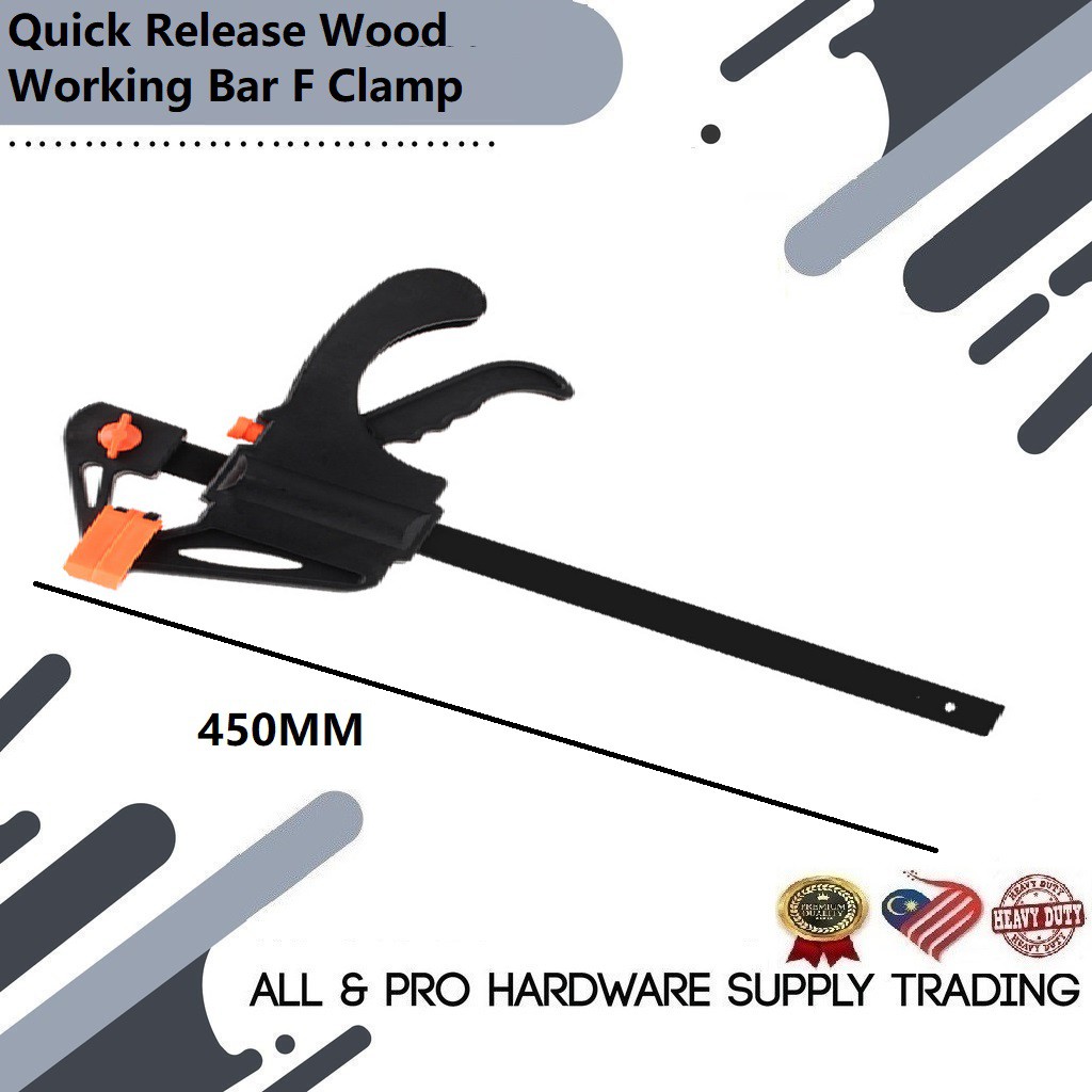 450MM Woodworking F Clamp Quick Release Wood Working Bar F Clamp ...