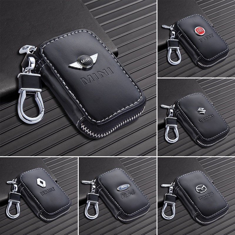 Car key case Black key bag Key zipper bag key holder bag Key Cover Bag ...