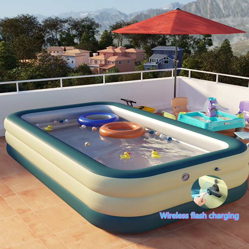 Large family swimming pool Wireless fast inflation Indoor and outdoor ...