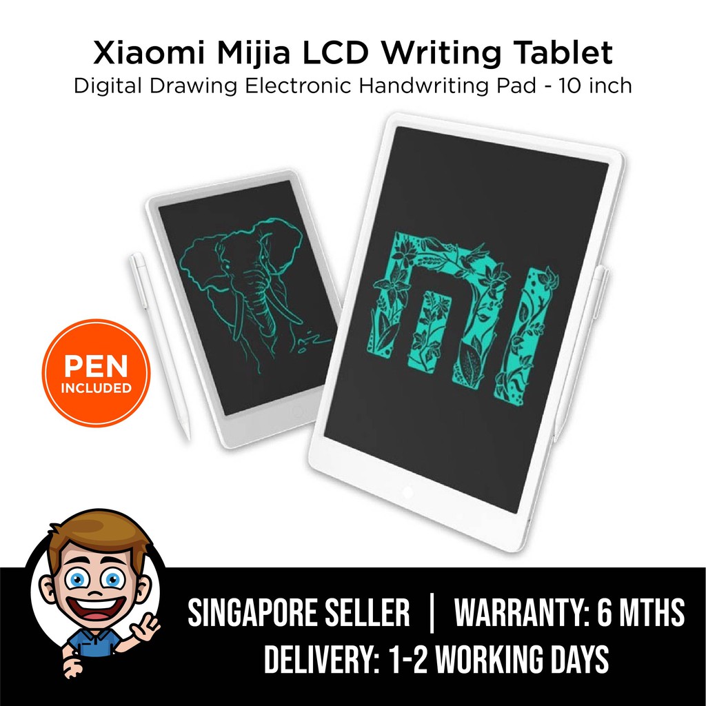 Mijia LCD Writing Tablet with Pen 10 Inch Digital Drawing Electronic ...