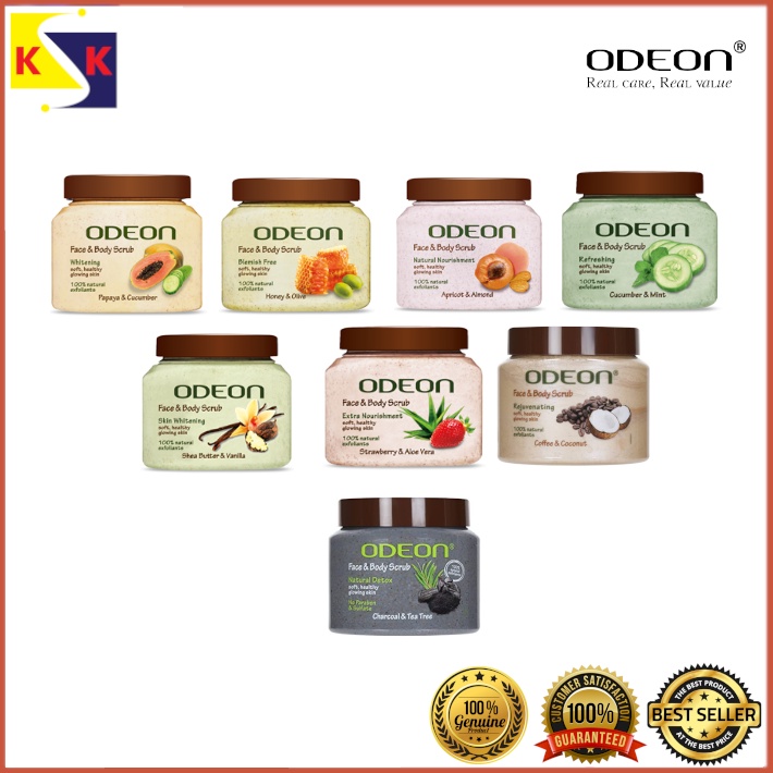 (NEW FLAVOURS) ODEON Face and Body Scrub 300/500 ml Exfoliate Purpose ...