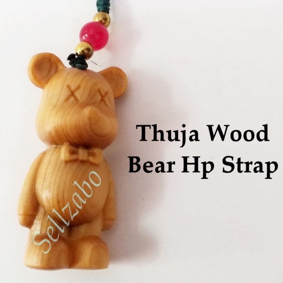 Thuja Wood 崖柏木暴力熊 Bearbrick Wooden Small Bears Brown Hang Hanging ...