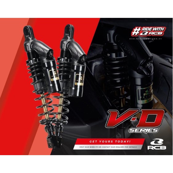 RCB RacingBoy VD Series Premium Gold Black XMAX 250 / XMAX 300 350MM ...