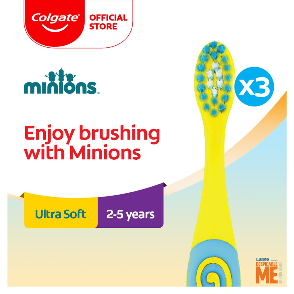 Colgate Kids Minion 2-5 Years /Minion 5-9 Years Toothbrush (Ultra Soft ...