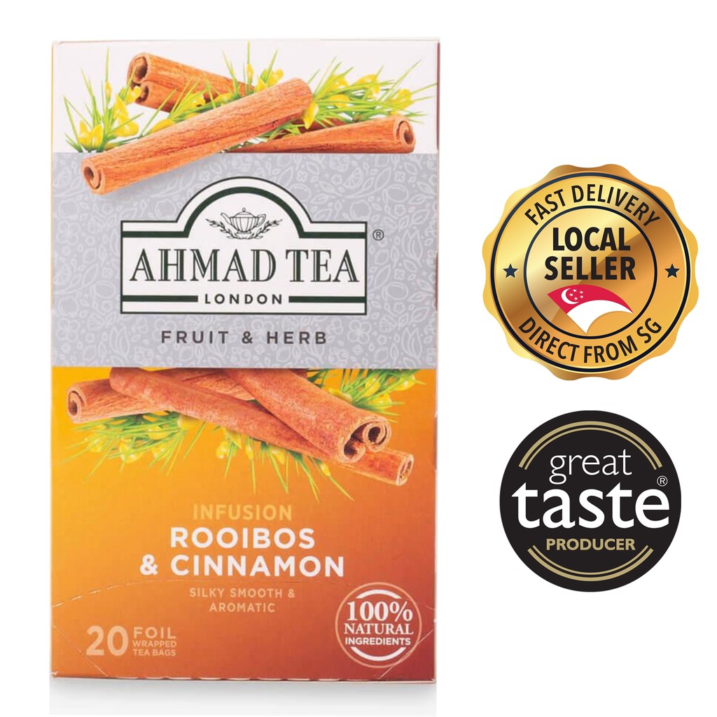Ahmad Tea 100-Percent Natural Rooibos And Cinnamon Infusion 20s ...