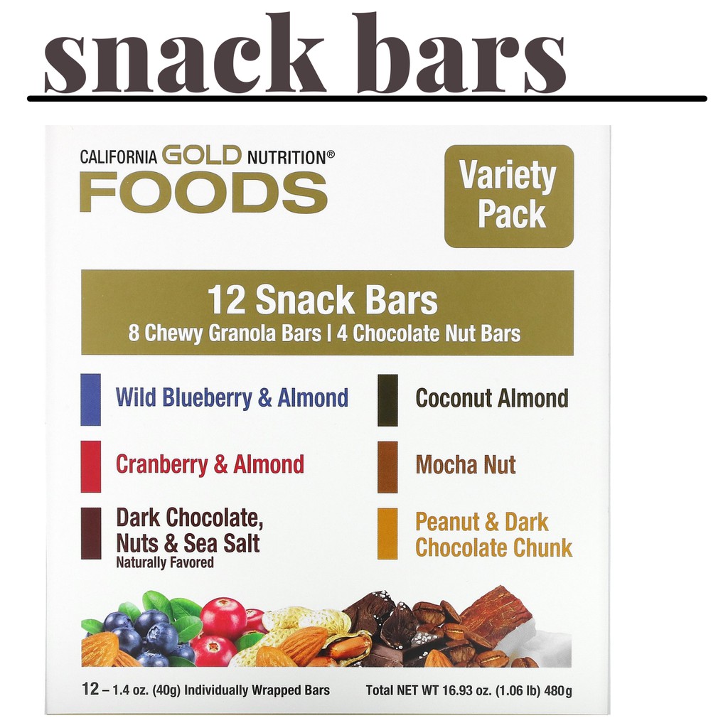 California Gold Nutrition nut protein snack bars (40g) | Shopee Singapore