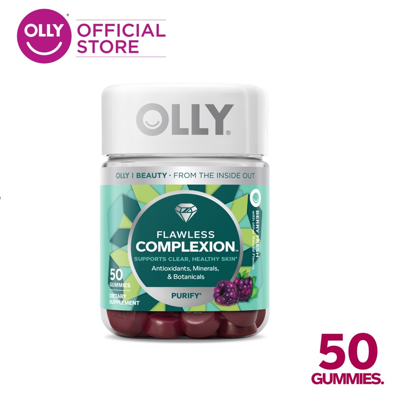 OLLY Flawless Complexion Gummy Supplements With Antioxidants For Clear Healthy Skin Chewable ...