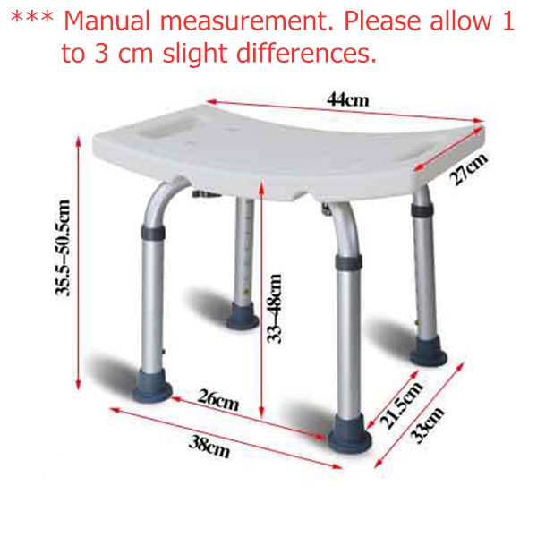 Aluminium Alloy Seat Sit Bath Shower Height Adjustable Mobile Toilet ...