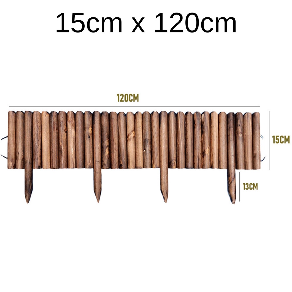 Wooden Ground Fencing Garden Home Decoration Flexible Round Wood Fence ...