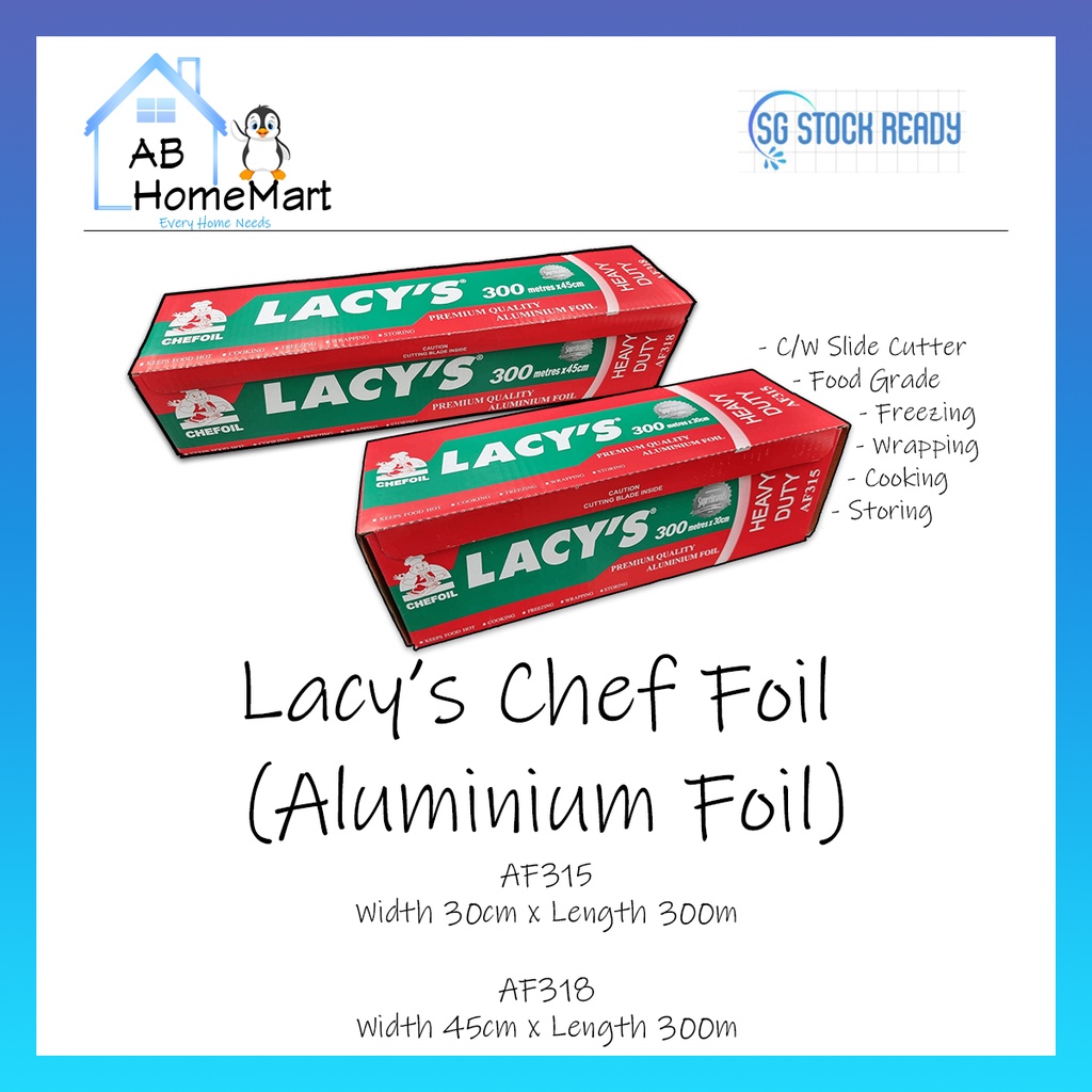 💯 [SG STOCK] Lacy's Chef Wrap - Aluminum Foil | AF315, AF318 | 30CM ...