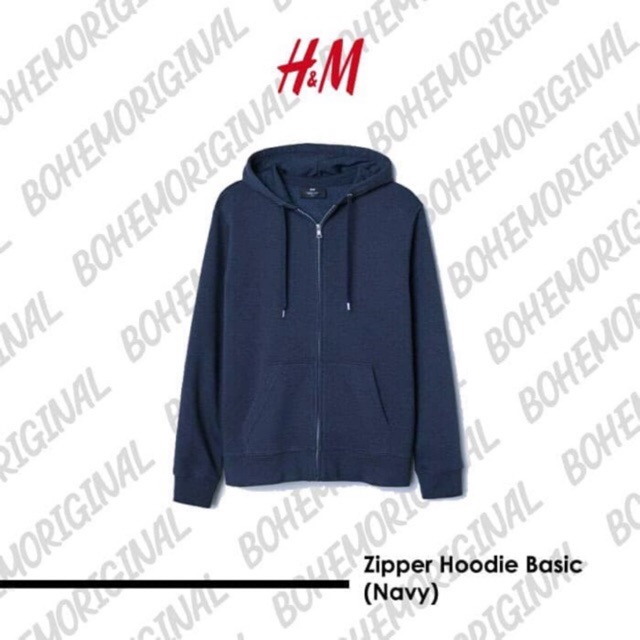 Zipper Hoodie Hnm Original Navy Hnm Fulltag Complete Label Unisex ...