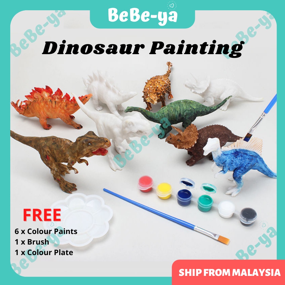 3D Dinosaur Painting Set - Jurassic World Dinasour Colouring Paint Kids ...