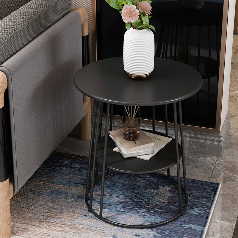 Small round table wrought iron leisure tea table Nordic simple modern ...
