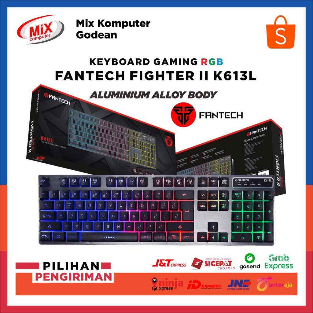 Fantech FIGHTER II K613L RGB Membrane Gaming Keyboard | Shopee Singapore