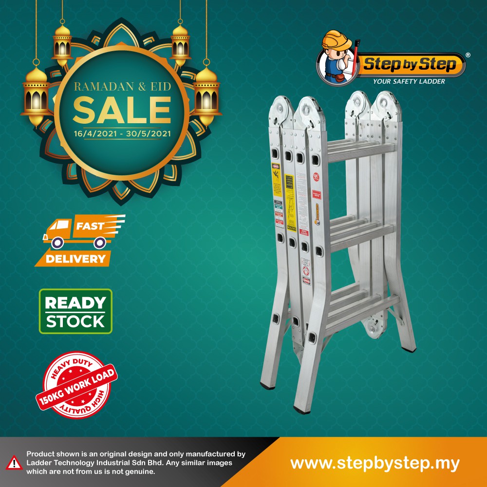 Ladder 12 Steps Aluminum Multipurpose Ladder/ Combination Ladder ...