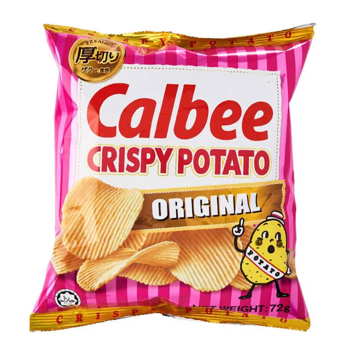 Calbee Assorted Flavours Potato Chips (Hot & Spicy/Seaweed/Sour Cream/Original/BBQ) ( 72g ...