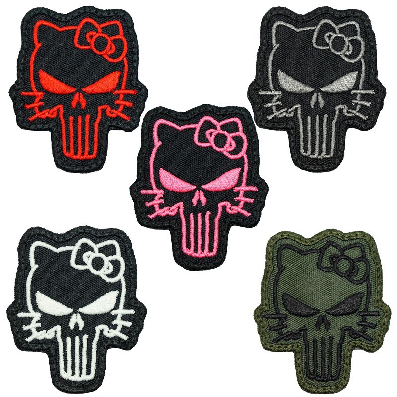 TACTICAL KITTY PATCH - BLACK FOLIAGE / BLACK PINK / BLACK RED / GLOW IN ...