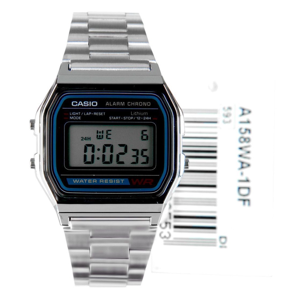 Casio Digital Retro Unisex A158WA-1DF A158WA-1D A158WA-1 A158WA ...