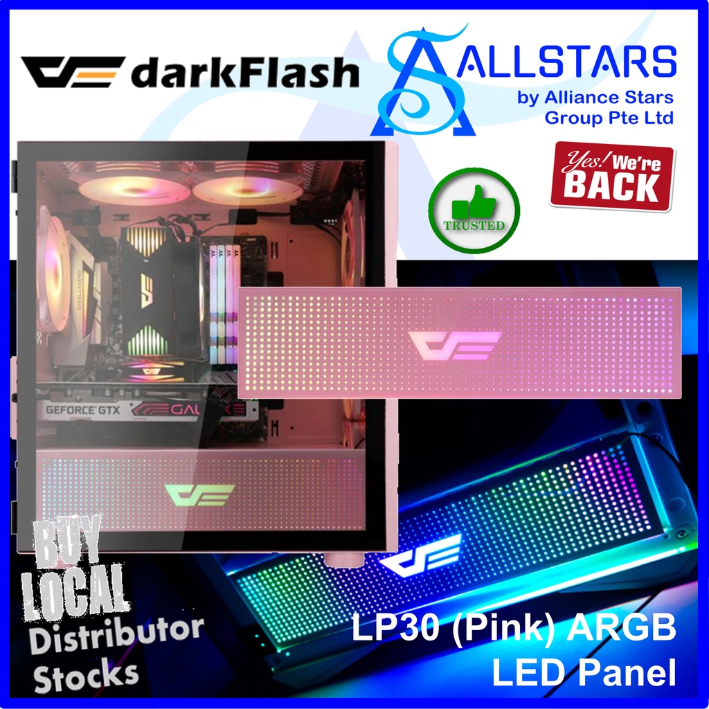 DarkFlash LP30 (Pink) ARGB LED Panel / 5V MB Sync (Warranty 1year with ...