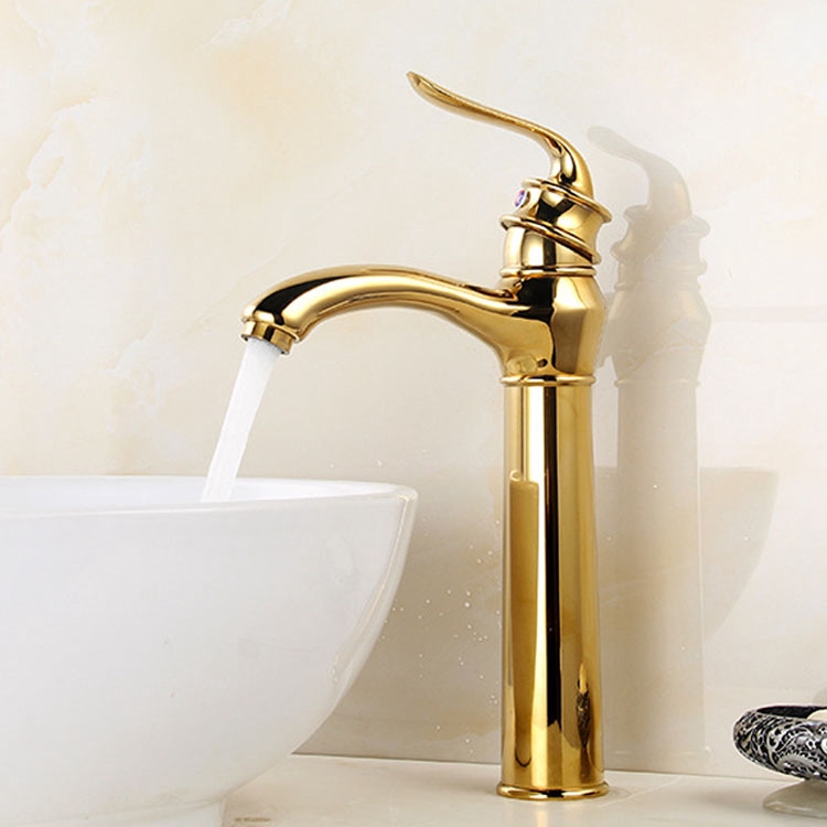 European Style Gold Toilet Basin Tap Bathroom Hot and Cold Water Golden ...